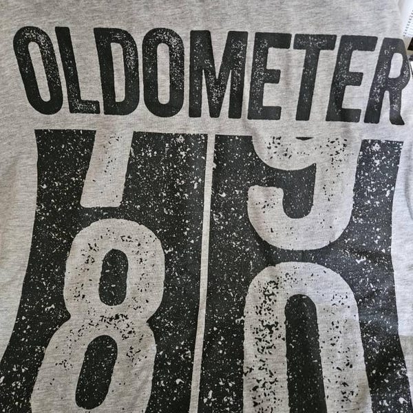Oldometer 80 T-shirt - Unisex Funny 80 AF Mens 80th Birthday Shirt ...