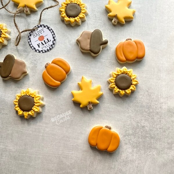 Happy Fall Y'all Gift Tag Printable- Circle Tag- Cookie Tag- Fall Tags ...