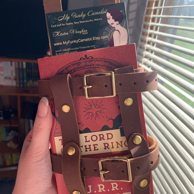 Book Holster, Leather Strap Holster/ for Paperback Book, Journal ...