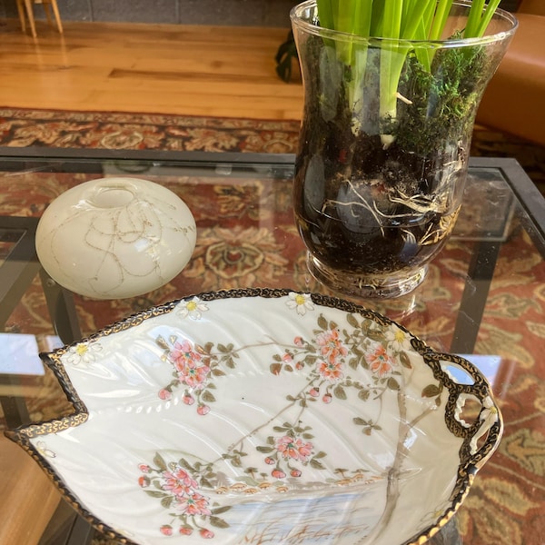 Antique Kutani Bowl Hand Painted Meiji Period Japanese Porcelain With ...