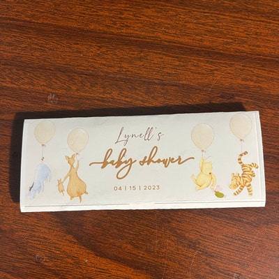Winnie the Pooh Baby Shower Hershey Bar Wrapper Classic Pooh Bear ...