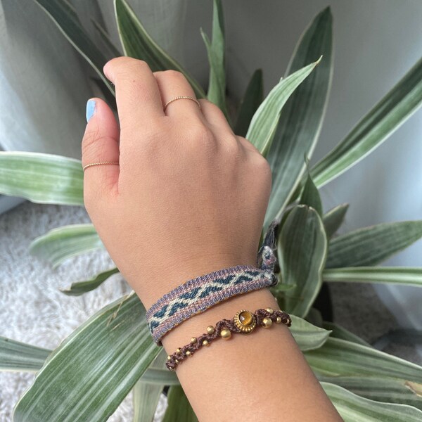 Colorful Macrame Boho Bracelets, Daily Macrame Bracelet, Simple ...