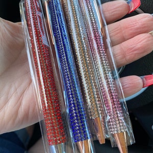 Colored Diamond Top Pen With Crystals. - Etsy