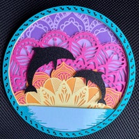 3D Beach Mandala SVG, 3D Mandala SVG, Layered Mandala SVG, Beach Svg ...