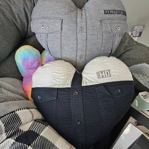 Heart MEMORY Pillow, Memory Cushion, Loss of Father, Loss of Husband ...