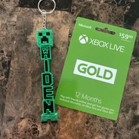 Minecraft Creeper Personalized Custom Name Tag, Keychain, Keyring ...