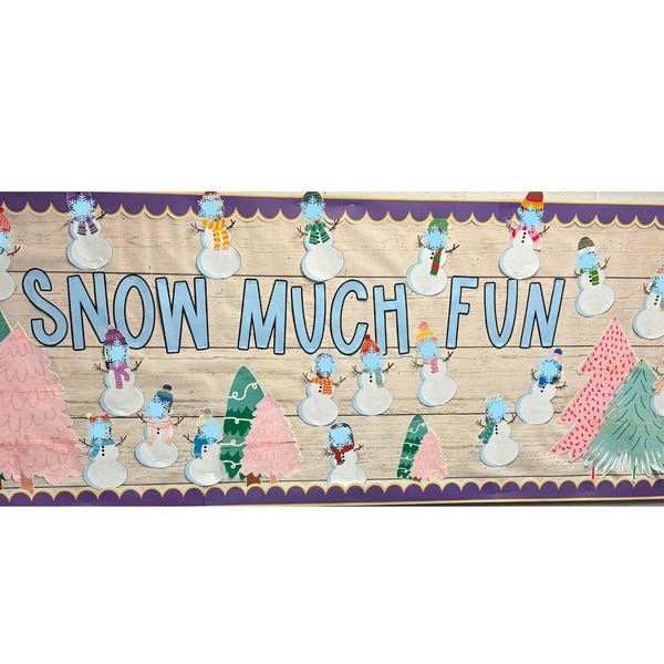 Snowman Bulletin Board Kit | Classroom Decor for Winter | Childrens ...