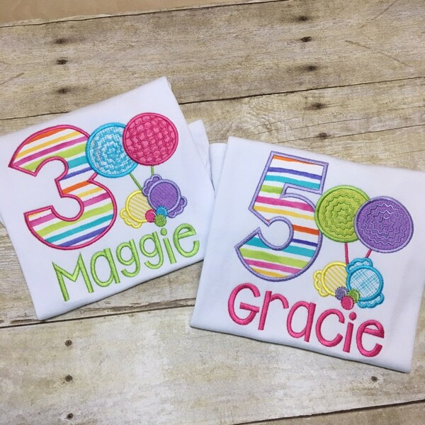 Candy Birthday Number 5 Machine Embroidery Design - Etsy