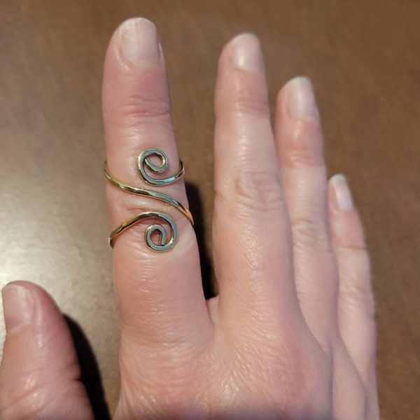 Arthritis Finger Splint Sterling Silver 925 or Brass Adjustable ...