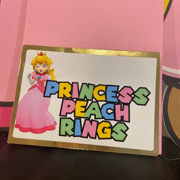 Princess Peach Food Labels, Snack Bar Label - Etsy
