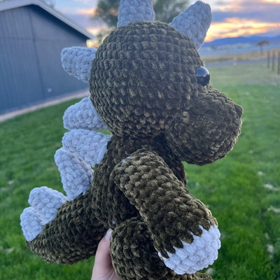 Dino Crochet Pattern, Dinosaur Amigurumi Pattern, Plush Bulky Yarn ...