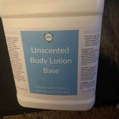 Body Lotion Base Unscented & Natural Enriched With Vitamin E, Aloe Vera ...
