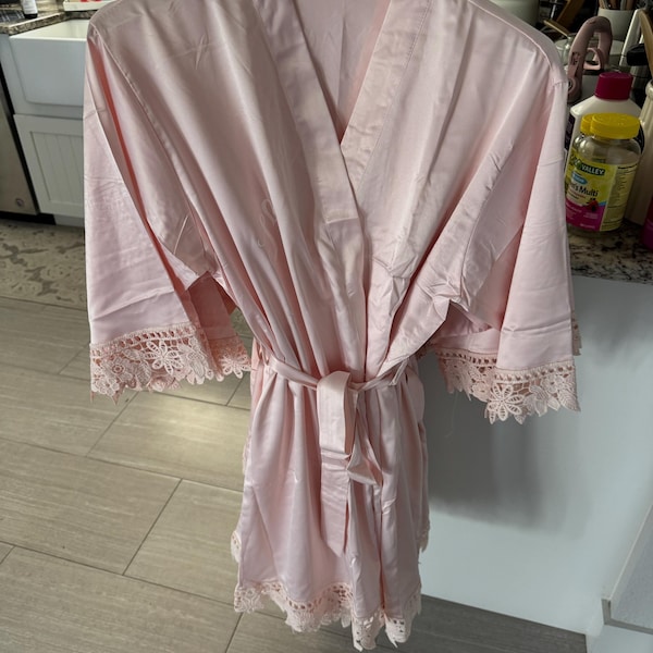 Silky Chunky Lace Robe, Bridesmaid Robes, Bridal Robe, Wedding Robe ...