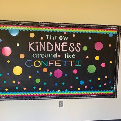 Throw Kindness Like Confetti Recycled Bulletin Board Cut Out - Etsy