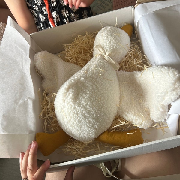 Handmade Goose Plush | Sleep Toy for Baby | Goose Doll | Duck Soft Toy ...