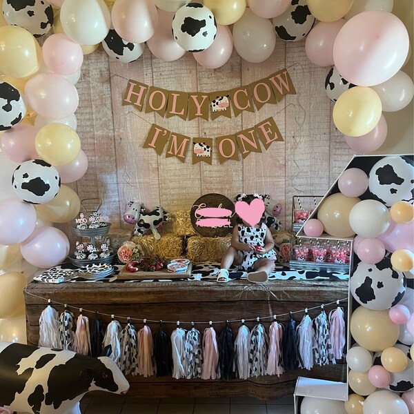 Cow Girl Giddy up Country Farm Themed Southern Pink DIY Balloon Garland ...