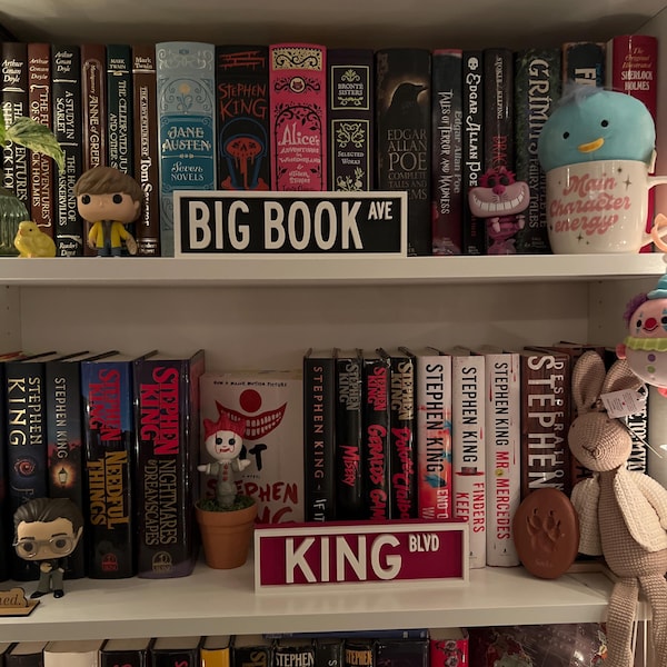 Book Library Sign 3D Printed Bookshelf Decor Gift - Etsy