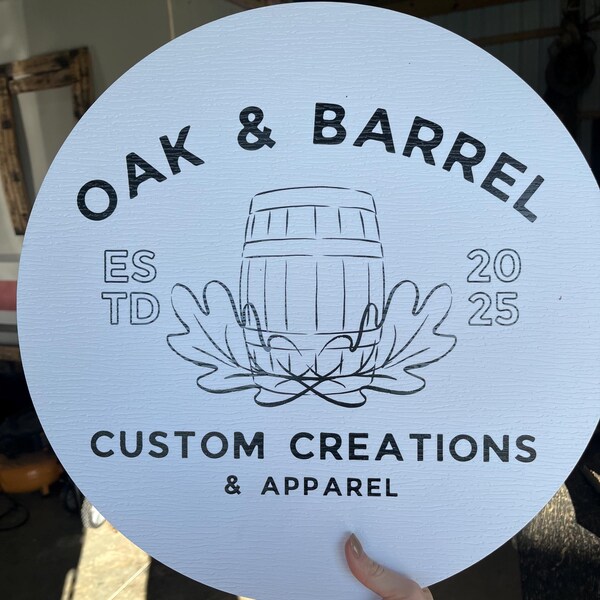 Custom Wooden Metal Wrapped Winery Sign Engraved Logo Vineyard ...