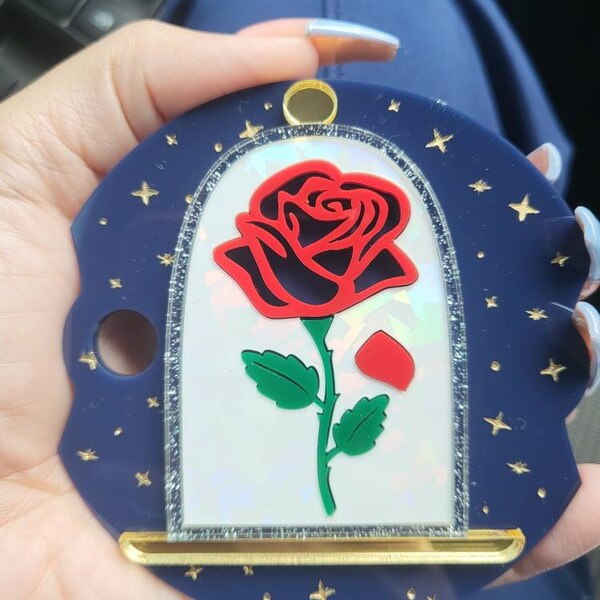 Enchanted Rose Stanley Lid Topper, Stanley Name Plate, Rose Name Plate ...