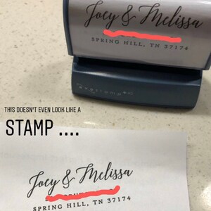 Address Stamp Script Custom Self Inking Return Address Stamp | Etsy