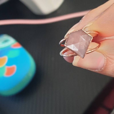 Angel Aura Quartz Handmade Ring Alternative Engagement Ring - Etsy