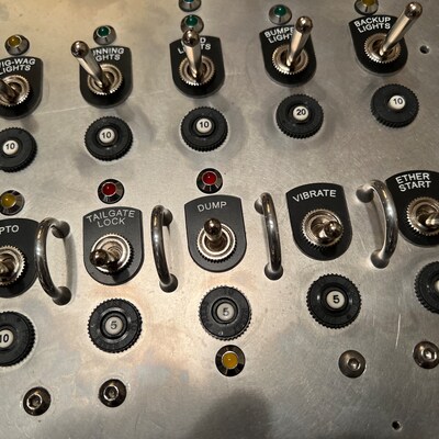 Silver Toggle Switch Plate for Marine Control Panels, Dust and Water ...