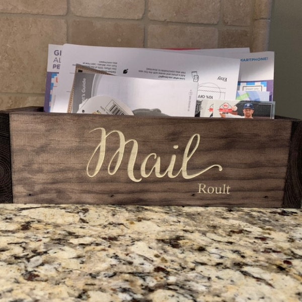 Rustic Mail Holder | Rustic Home Decor | Mail Organizer | Rustic Wood ...