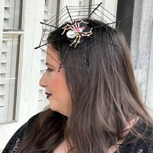 Spider Web Fascinator Halloween Costume Black Widow - Etsy
