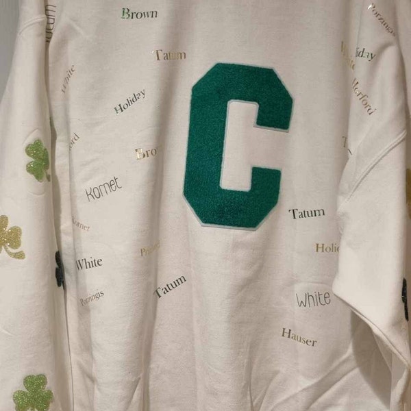 NEW COLORS WHITE Background Large 8 Inch Chenille Letters With White ...