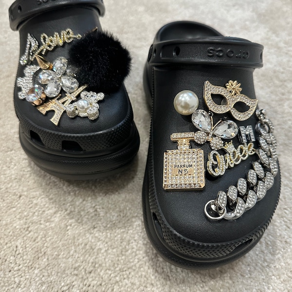 Gold Crocs Charms,bling Crocs Charms . Butterfly Crocs Charms . Lucky ...