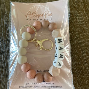 Mama Silicone Keychain Wristlet/custom 4 Letter Keychain/key | Etsy