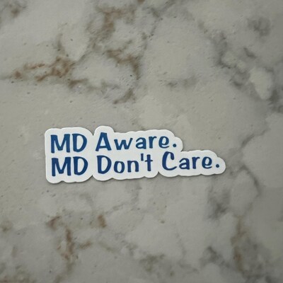 Funny Healthcare Sticker for ER Nurse Emergency Medicine Doctor ...