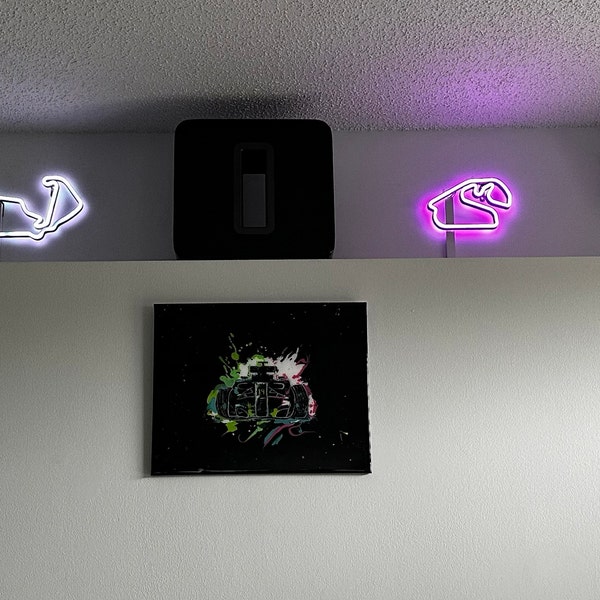 Thunderhill Raceway Park LED RGB Neon Race Track Circuit Desk Wall Art ...