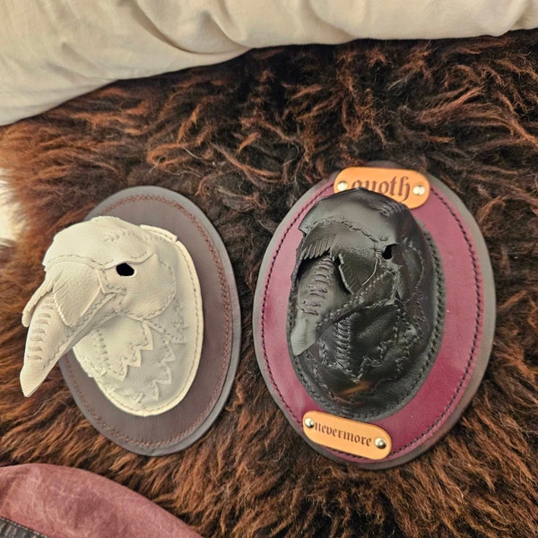 PDF Pattern Leather Raven Head Wall Mount - Etsy