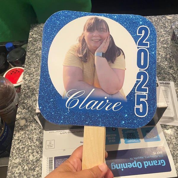 Custom Graduation Photo Fan| Personalized Graduation Fan| Grad Paddle ...