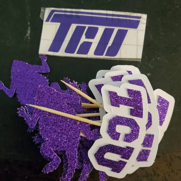TCU Flying T Decal Sticker Use for Cars, Laptops, Phones, Mailbox, Yeti ...