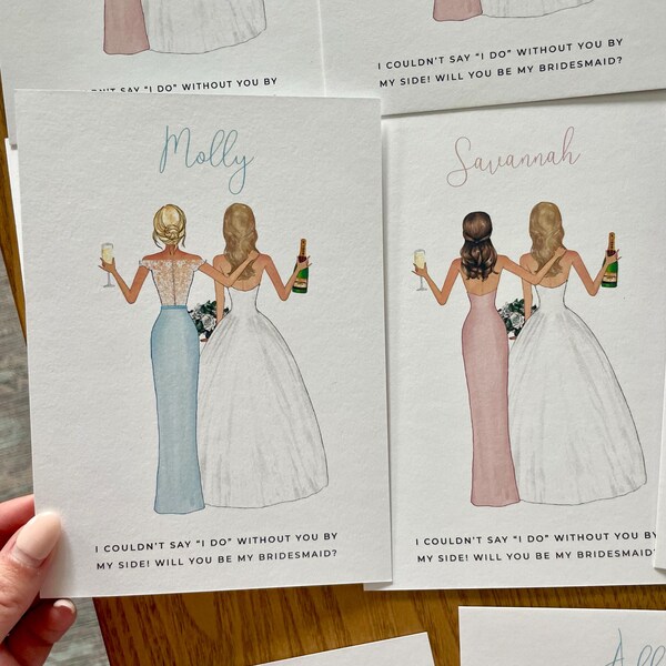 Personalised Will You Be My Bridesmaid Card, Bridesmaid Proposal Cards ...
