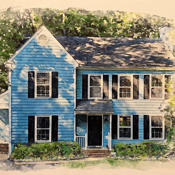 Custom Home Portrait,first Home,realtor Gift,home Portrait,house ...