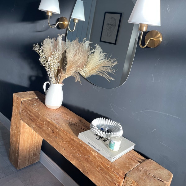 Reclaimed Wood Console Table – Narrow Entryway Table – Handmade Barn ...