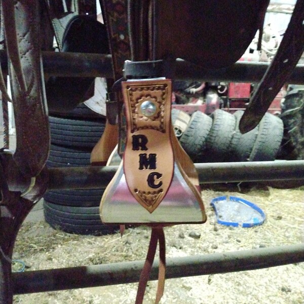 Slobber Straps Floral Tooled, Medium Saddle Oil. for Mecate Reins ...