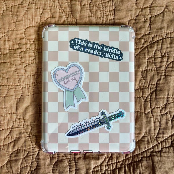 Book Stack Vinyl Sticker | Bibliophile | Kindle Girlie | Waterproof | Kindle Stickers | Book ...