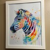 Set of 6 Safari Animals Watercolor PRINTABLE ART Giraffe Print Animal ...