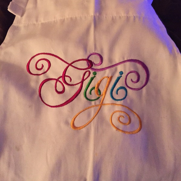 Gigi Calligraphy Script 2 Embroidery Design- Instant Email Delivery ...