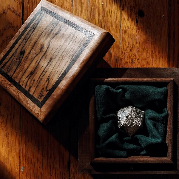 Small Wood Box Pencil Box Handmade Ash With Fancy Walnut Top, Desk Box ...