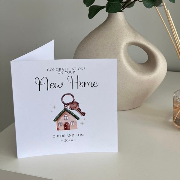 Personalised New Home Card - New Home Gift - Congratulations on Your ...