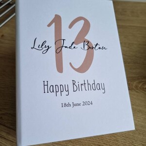 21st Birthday Black Scrapbook Photo Album With Gold Script Present ...