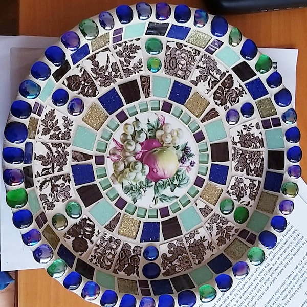 Mosaic of the 'green Man' in Ceramic Tiles Garden Decor Home Decor or ...