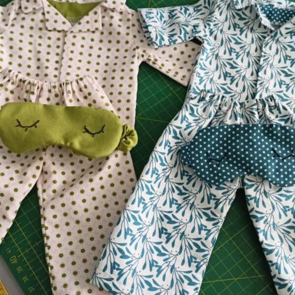 Doll Pyjama PDF Sewing Pattern and Tutorial - for Studio Seren Stuffed Animal Dolls - Etsy