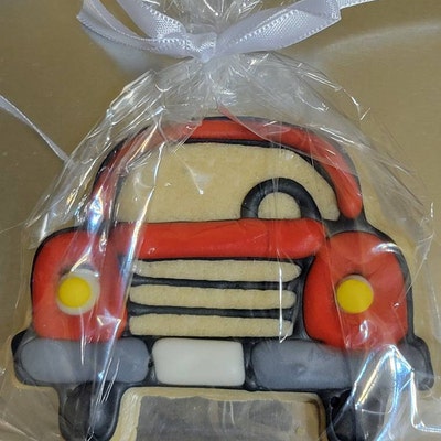 LITTLE RED CAR Cookies 12 Decorated Sugar Cookies - Etsy