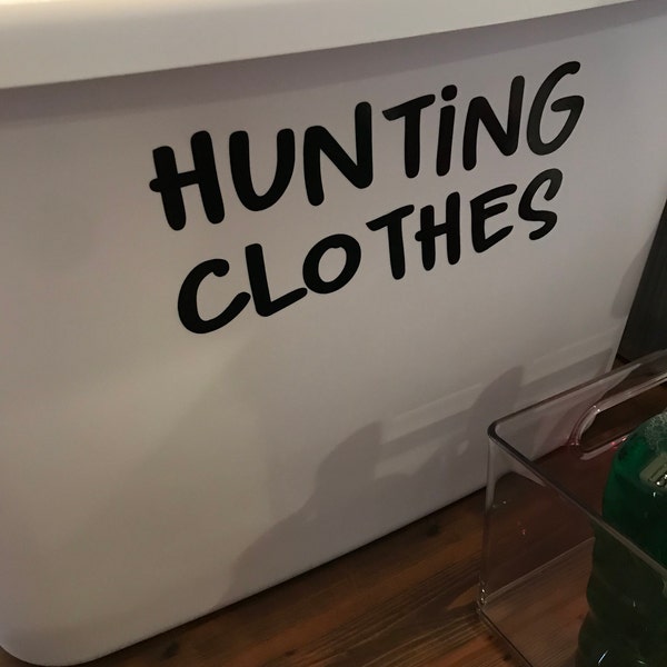 Big Storage Bin Decal -- Large Custom Vinyl Labels -- up to 11 ...